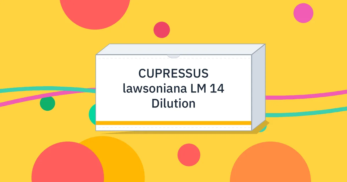 Symbolbild: Packung mit der Aufschrift CUPRESSUS lawsoniana LM 14 Dilution (PZN 13457758) – Verfügbarkeit und Bezug in Apotheken in Frankfurt am Main