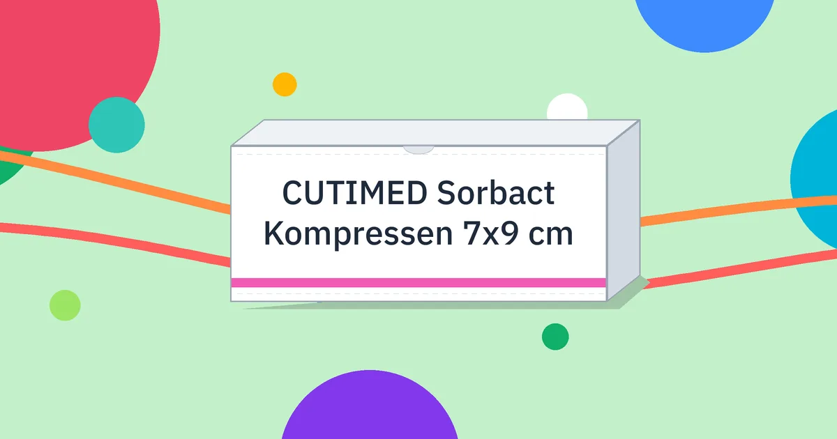 Symbolbild: Packung mit der Aufschrift CUTIMED Sorbact Kompressen 7x9 cm (PZN 13972093) – Verfügbarkeit und Bezug in Apotheken in Frankfurt am Main