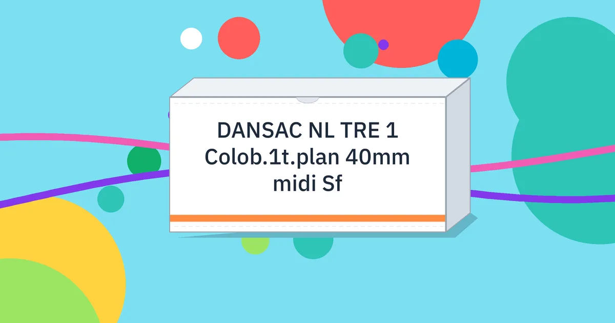 Symbolbild: Packung mit der Aufschrift DANSAC NL TRE 1 Colob.1t.plan 40mm midi Sf (PZN 19203964) – Verfügbarkeit und Bezug in Apotheken in Frankfurt am Main