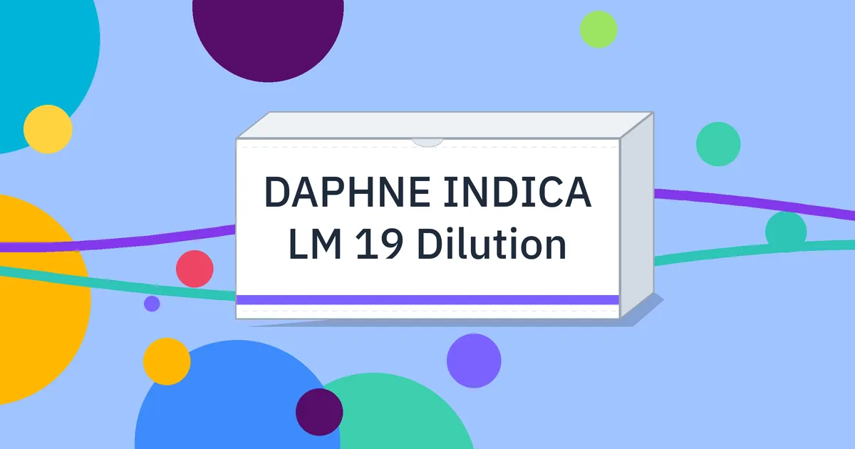 Symbolbild: Packung mit der Aufschrift DAPHNE INDICA LM 19 Dilution (PZN 13461530) – Verfügbarkeit und Bezug in Apotheken in Frankfurt am Main