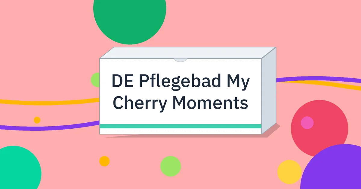Symbolbild: Packung mit der Aufschrift DE Pflegebad My Cherry Moments (PZN 17887993) – Verfügbarkeit und Bezug in Apotheken in Frankfurt am Main