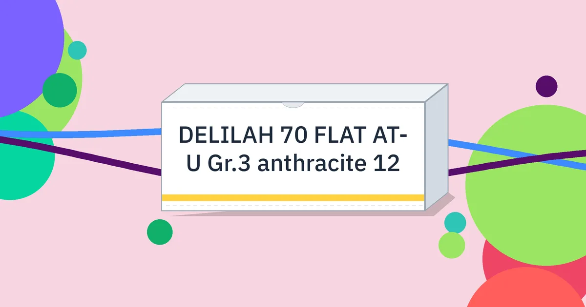 Symbolbild: Packung mit der Aufschrift DELILAH 70 FLAT AT-U Gr.3 anthracite 12 (PZN 13848921) – Verfügbarkeit und Bezug in Apotheken in Frankfurt am Main