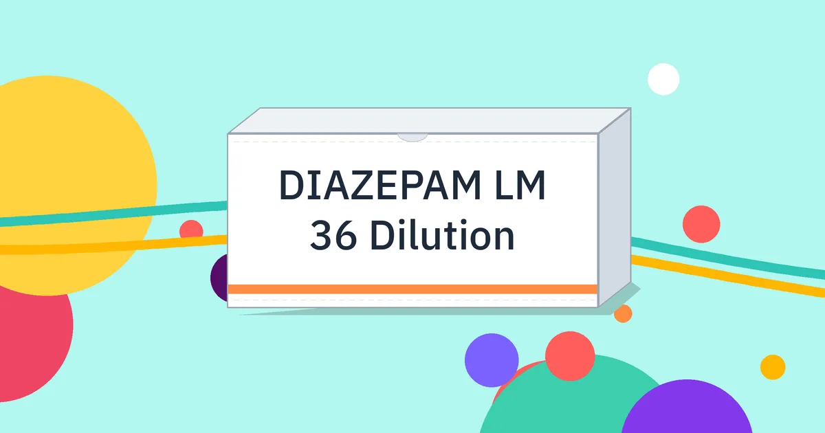 Symbolbild: Packung mit der Aufschrift DIAZEPAM LM 36 Dilution (PZN 12841064) – Verfügbarkeit und Bezug in Apotheken in Frankfurt am Main