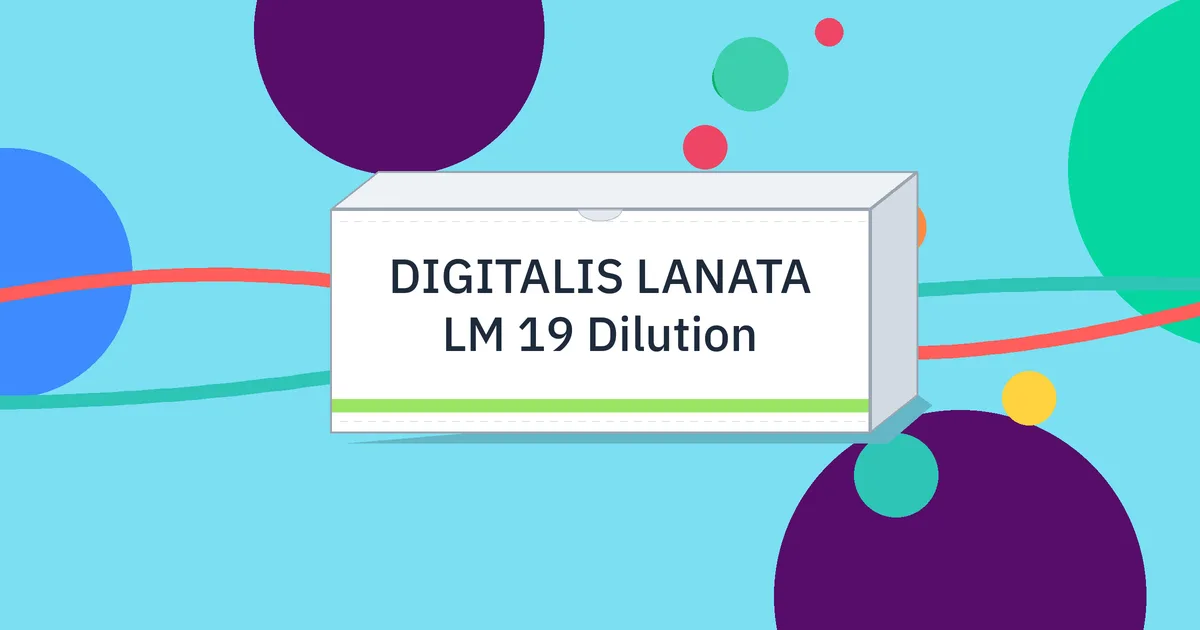 Symbolbild: Packung mit der Aufschrift DIGITALIS LANATA LM 19 Dilution (PZN 12841845) – Verfügbarkeit und Bezug in Apotheken in Frankfurt am Main