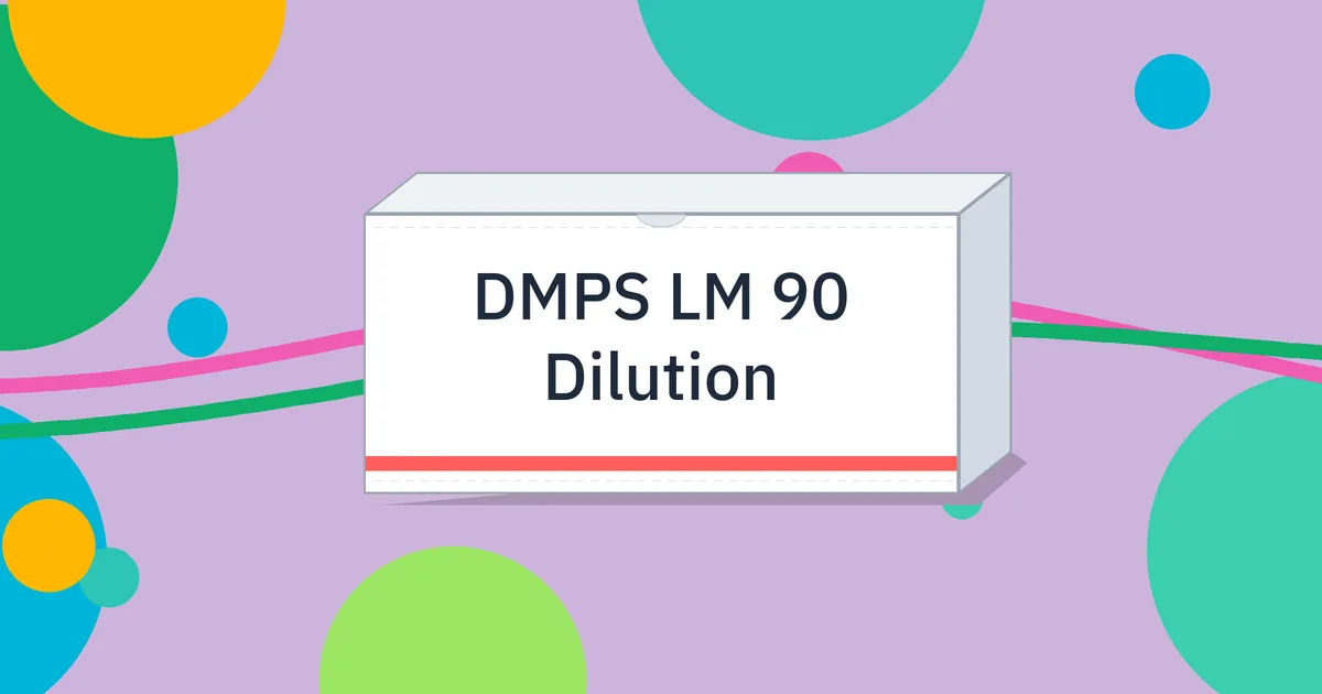 Symbolbild: Packung mit der Aufschrift DMPS LM 90 Dilution (PZN 13466361) – Verfügbarkeit und Bezug in Apotheken in Frankfurt am Main
