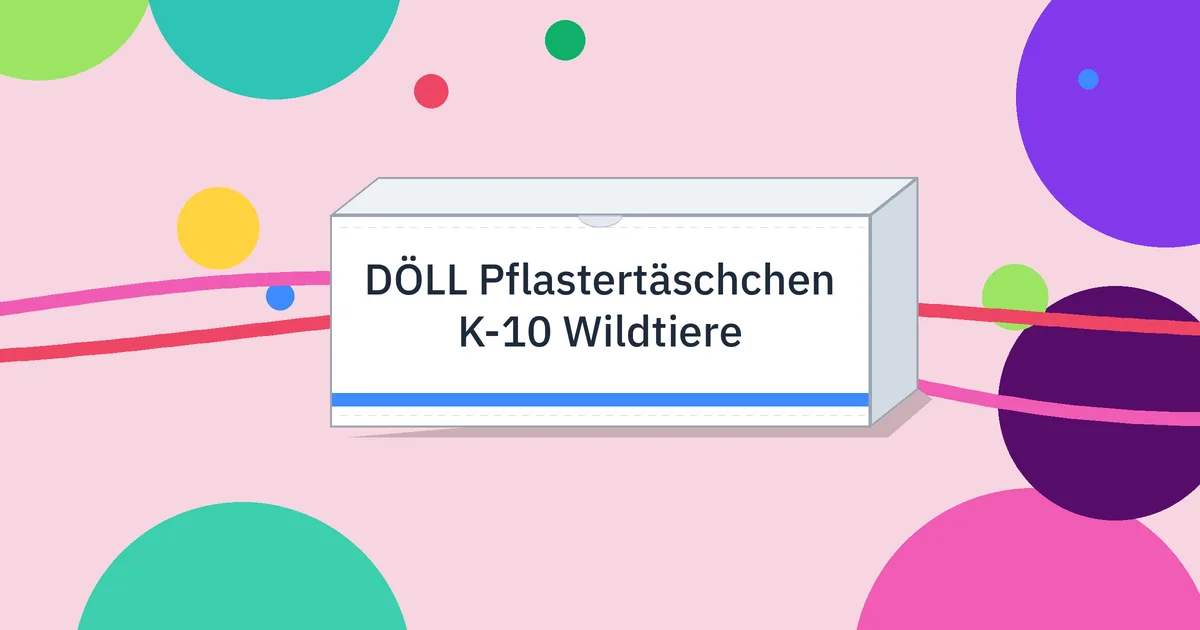 Symbolbild: Packung mit der Aufschrift DÖLL Pflastertäschchen K-10 Wildtiere (PZN 19495814) – Verfügbarkeit und Bezug in Apotheken in Frankfurt am Main