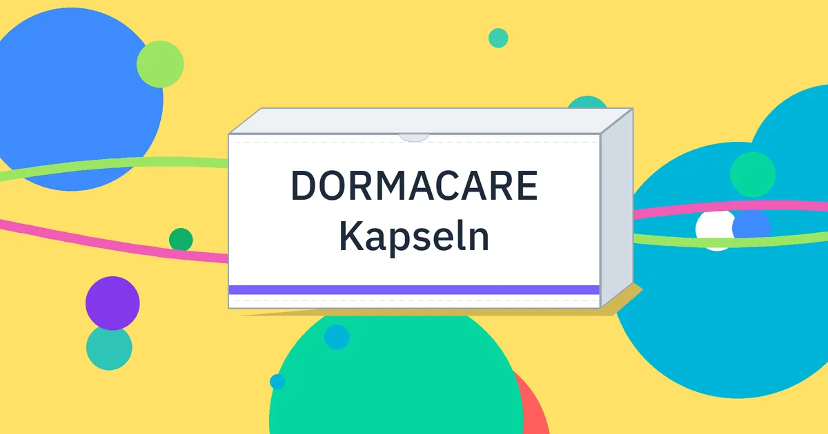 Symbolbild: Packung mit der Aufschrift DORMACARE Kapseln (PZN 16683780) – Verfügbarkeit und Bezug in Apotheken in Frankfurt am Main