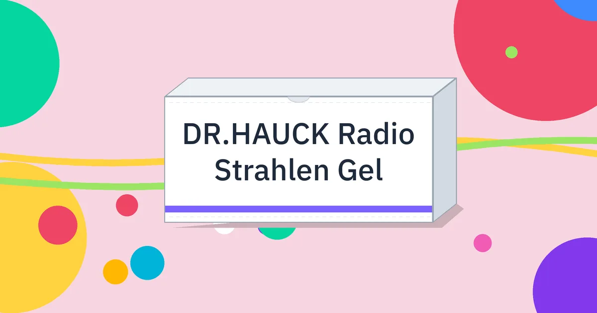 Symbolbild: Packung mit der Aufschrift DR.HAUCK Radio Strahlen Gel (PZN 19397454) – Verfügbarkeit und Bezug in Apotheken in Frankfurt am Main