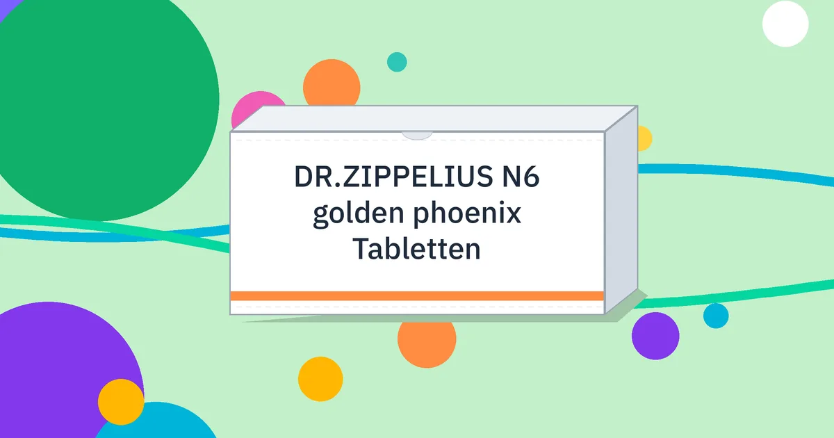 Symbolbild: Packung mit der Aufschrift DR.ZIPPELIUS N6 golden phoenix Tabletten (PZN 09292228) – Verfügbarkeit und Bezug in Apotheken in Frankfurt am Main