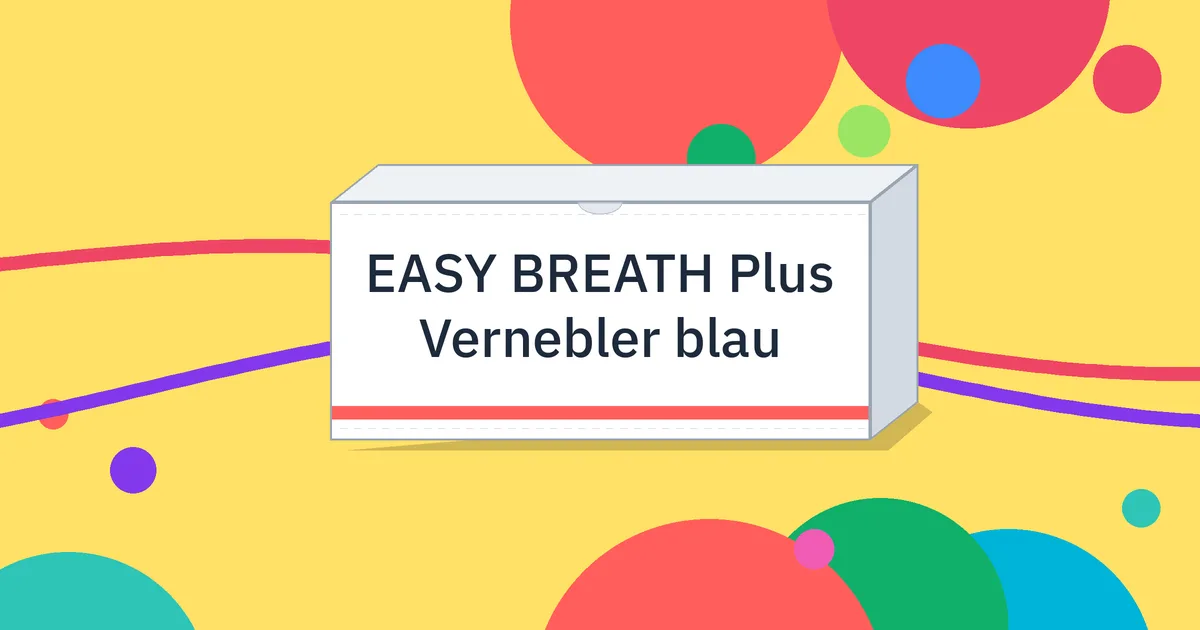 Symbolbild: Packung mit der Aufschrift EASY BREATH Plus Vernebler blau (PZN 19460164) – Verfügbarkeit und Bezug in Apotheken in Frankfurt am Main