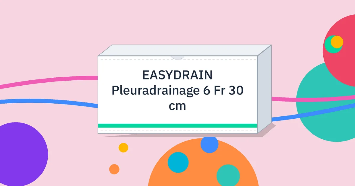 Symbolbild: Packung mit der Aufschrift EASYDRAIN Pleuradrainage 6 Fr 30 cm (PZN 09380903) – Verfügbarkeit und Bezug in Apotheken in Frankfurt am Main