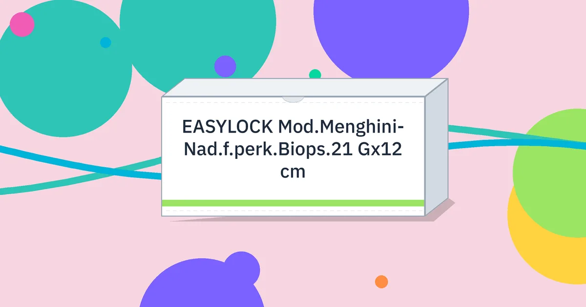 Symbolbild: Packung mit der Aufschrift EASYLOCK Mod.Menghini-Nad.f.perk.Biops.21 Gx12 cm (PZN 16362403) – Verfügbarkeit und Bezug in Apotheken in Frankfurt am Main