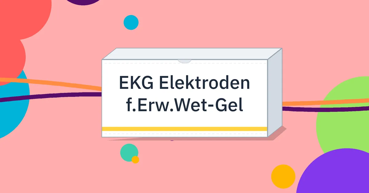 Symbolbild: Packung mit der Aufschrift EKG Elektroden f.Erw.Wet-Gel (PZN 06056384) – Verfügbarkeit und Bezug in Apotheken in Frankfurt am Main
