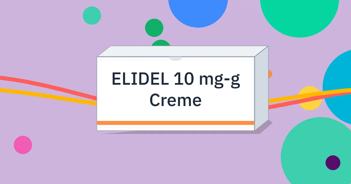 Symbolbild: Packung mit der Aufschrift ELIDEL 10 mg-g Creme (PZN 09156270) – Verfügbarkeit und Bezug in Apotheken in Frankfurt am Main