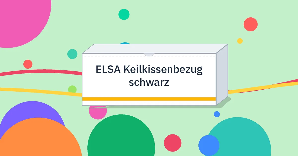 Symbolbild: Packung mit der Aufschrift ELSA Keilkissenbezug schwarz (PZN 02816958) – Verfügbarkeit und Bezug in Apotheken in Frankfurt am Main