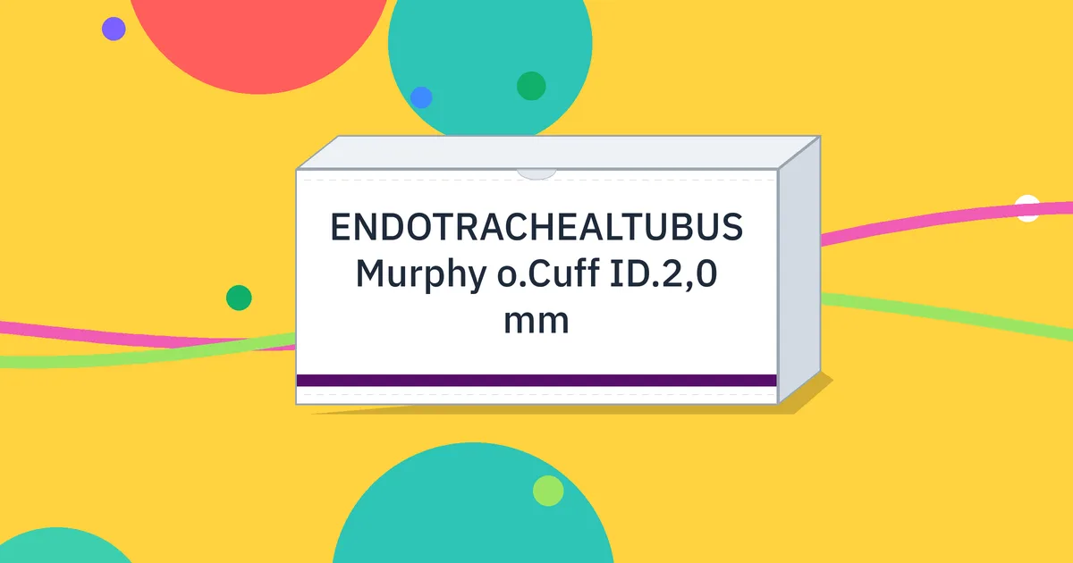 Symbolbild: Packung mit der Aufschrift ENDOTRACHEALTUBUS Murphy o.Cuff ID.2,0 mm (PZN 07218222) – Verfügbarkeit und Bezug in Apotheken in Frankfurt am Main