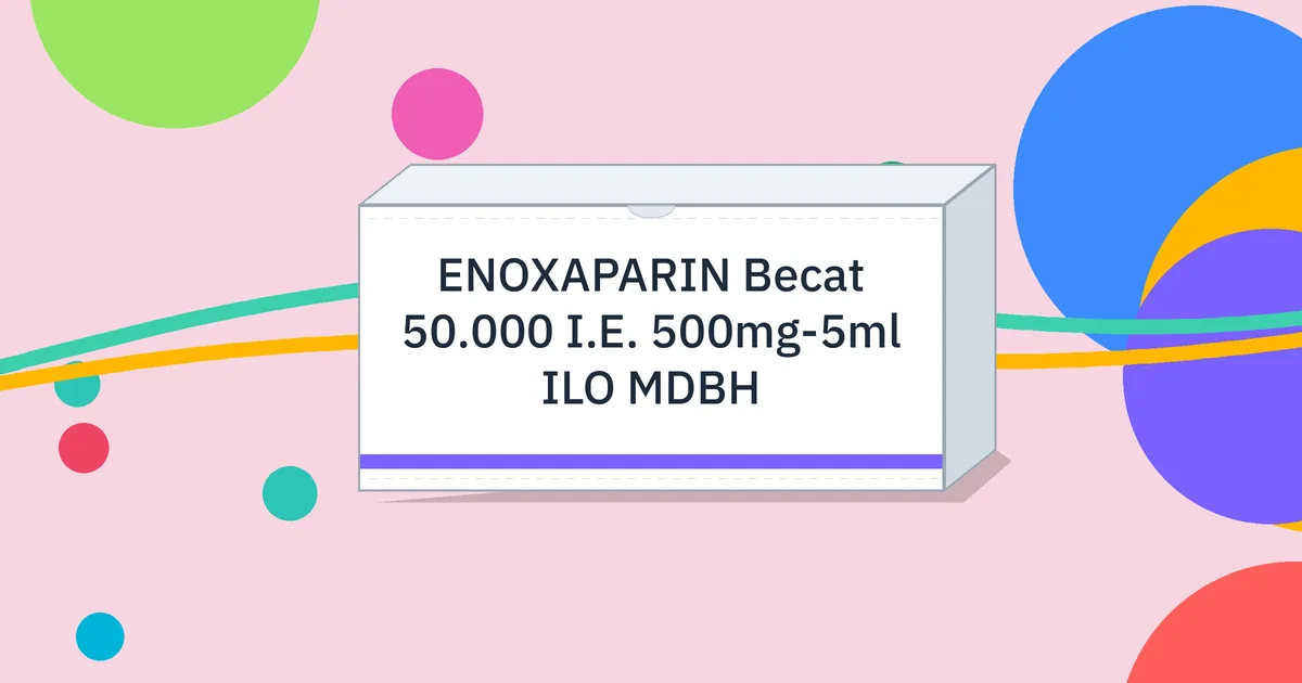 Symbolbild: Packung mit der Aufschrift ENOXAPARIN Becat 50.000 I.E. 500mg-5ml ILO MDBH (PZN 18397311) – Verfügbarkeit und Bezug in Apotheken in Frankfurt am Main