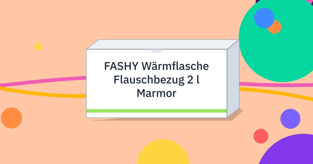 Symbolbild: Packung mit der Aufschrift FASHY Wärmflasche Flauschbezug 2 l Marmor (PZN 19137144) – Verfügbarkeit und Bezug in Apotheken in Frankfurt am Main