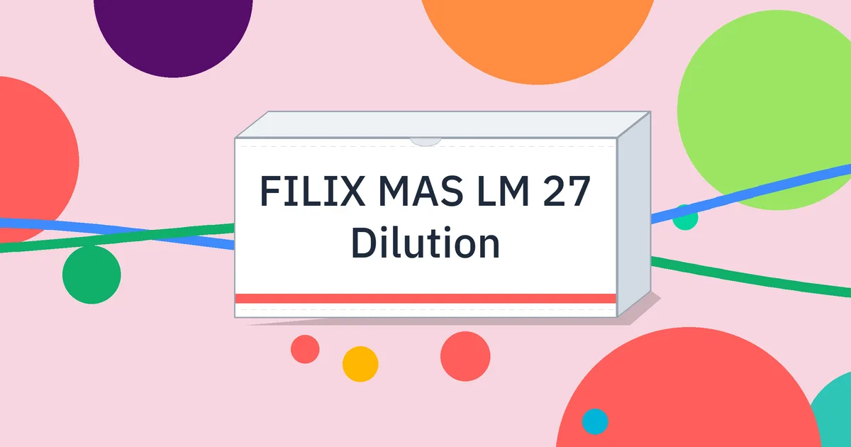 Symbolbild: Packung mit der Aufschrift FILIX MAS LM 27 Dilution (PZN 13488977) – Verfügbarkeit und Bezug in Apotheken in Frankfurt am Main