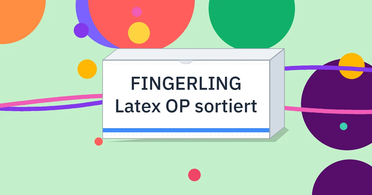 Symbolbild: Packung mit der Aufschrift FINGERLING Latex OP sortiert (PZN 04887129) – Verfügbarkeit und Bezug in Apotheken in Frankfurt am Main
