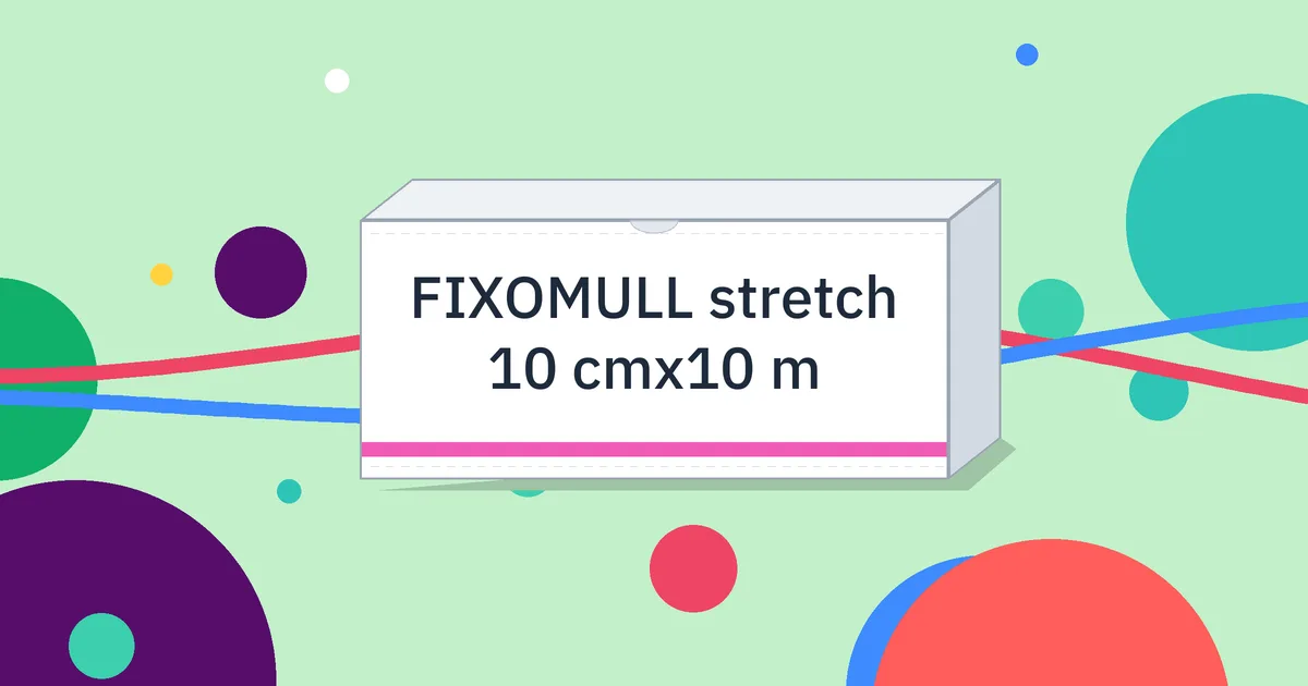 Symbolbild: Packung mit der Aufschrift FIXOMULL stretch 10 cmx10 m (PZN 04539523) – Verfügbarkeit und Bezug in Apotheken in Frankfurt am Main