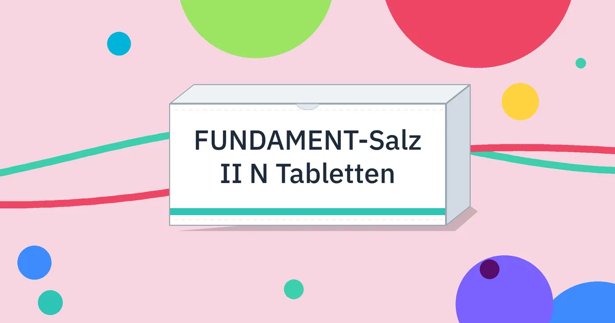 Symbolbild: Packung mit der Aufschrift FUNDAMENT-Salz II N Tabletten (PZN 07012762) – Verfügbarkeit und Bezug in Apotheken in Frankfurt am Main