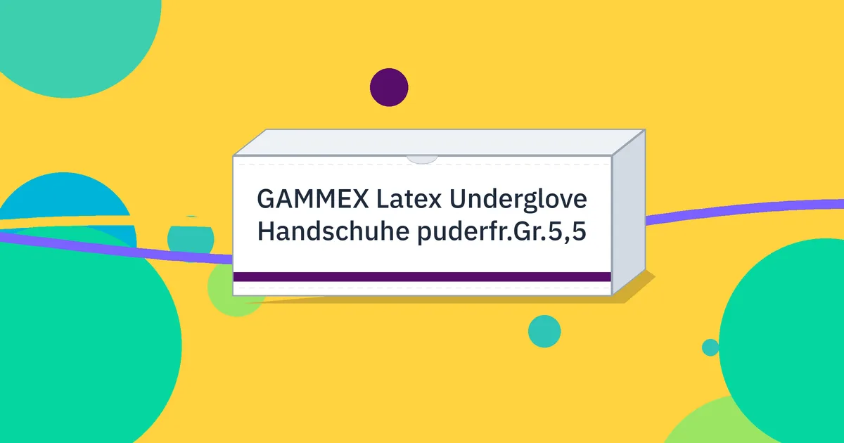 Symbolbild: Packung mit der Aufschrift GAMMEX Latex Underglove Handschuhe puderfr.Gr.5,5 (PZN 11298161) – Verfügbarkeit und Bezug in Apotheken in Frankfurt am Main