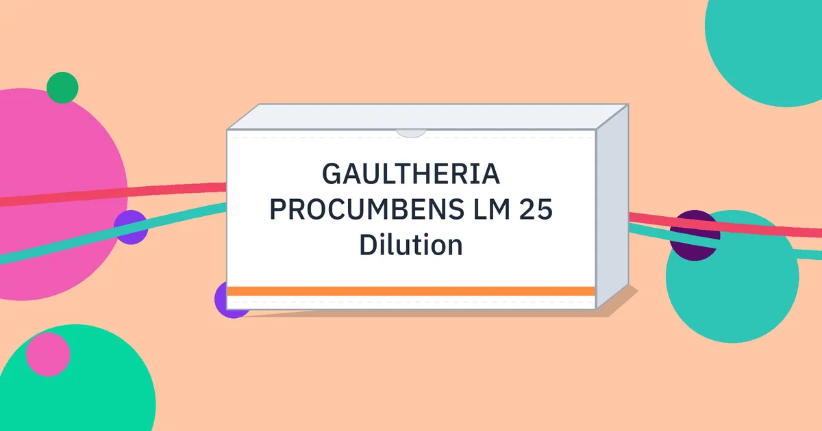 Symbolbild: Packung mit der Aufschrift GAULTHERIA PROCUMBENS LM 25 Dilution (PZN 13499159) – Verfügbarkeit und Bezug in Apotheken in Frankfurt am Main