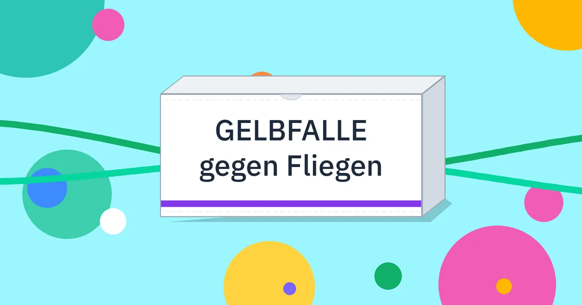 Symbolbild: Packung mit der Aufschrift GELBFALLE gegen Fliegen (PZN 17882228) – Verfügbarkeit und Bezug in Apotheken in Frankfurt am Main