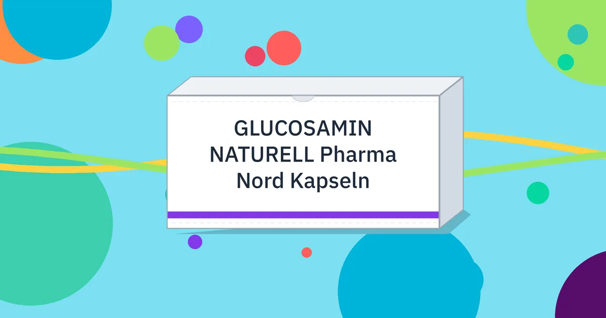 Symbolbild: Packung mit der Aufschrift GLUCOSAMIN NATURELL Pharma Nord Kapseln (PZN 10113863) – Verfügbarkeit und Bezug in Apotheken in Frankfurt am Main