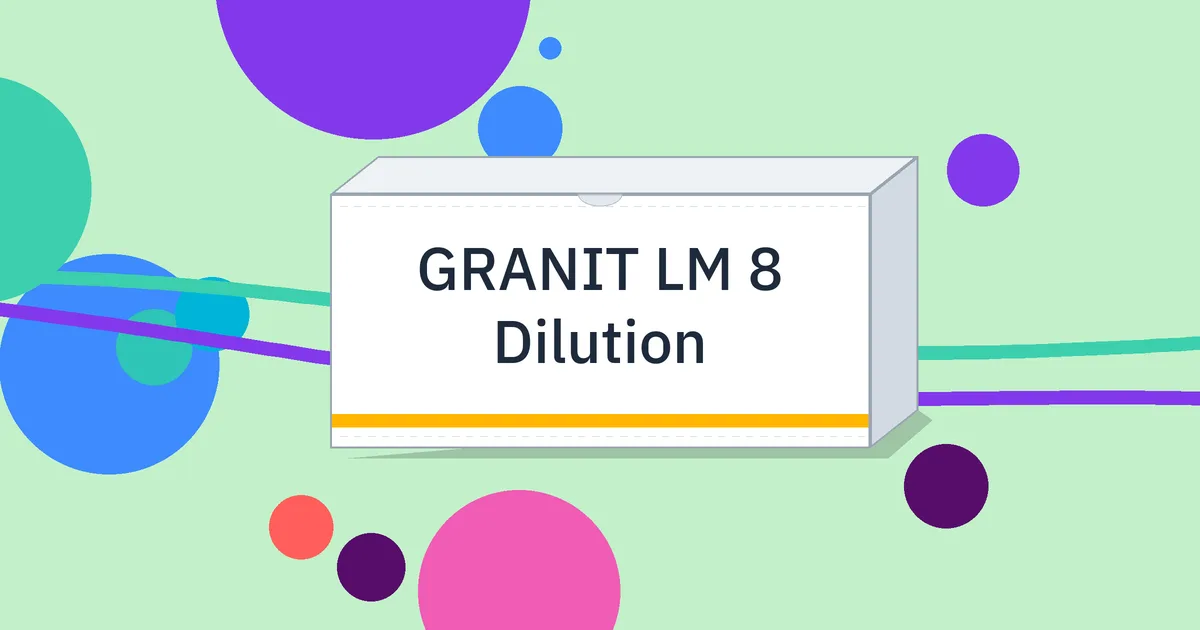 Symbolbild: Packung mit der Aufschrift GRANIT LM 8 Dilution (PZN 12881230) – Verfügbarkeit und Bezug in Apotheken in Frankfurt am Main