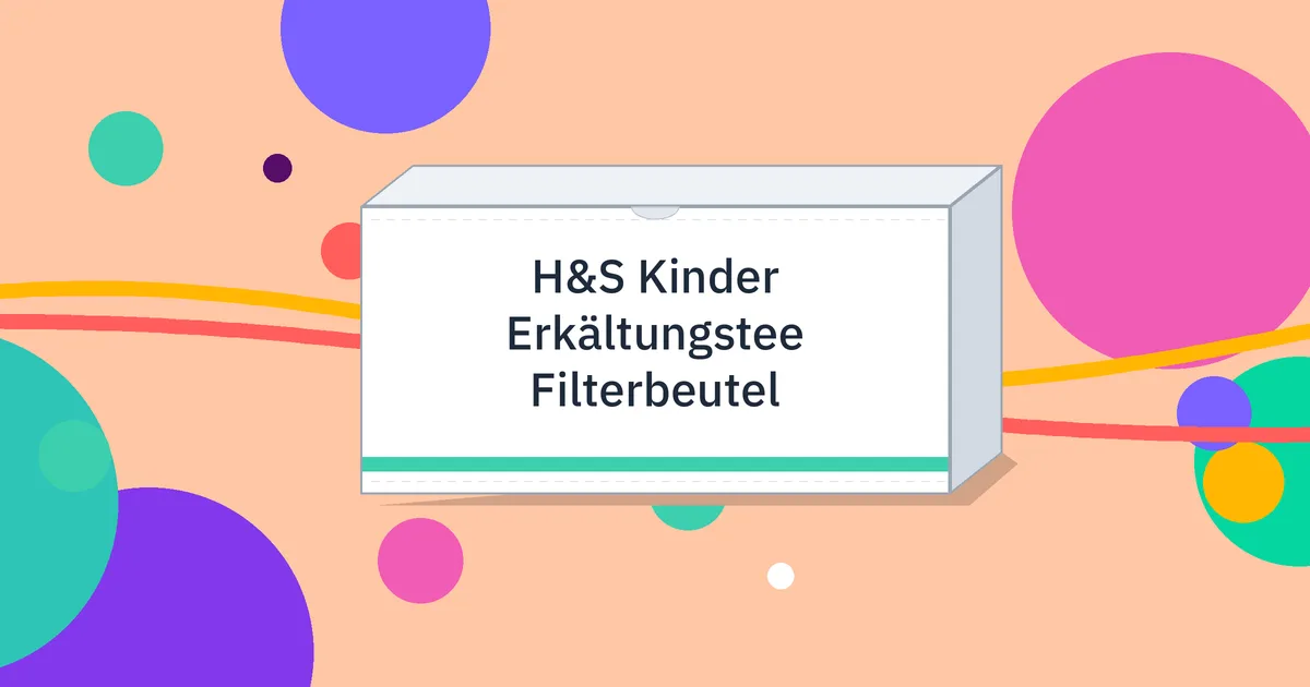 Symbolbild: Packung mit der Aufschrift H&S Kinder Erkältungstee Filterbeutel (PZN 18437915) – Verfügbarkeit und Bezug in Apotheken in Frankfurt am Main