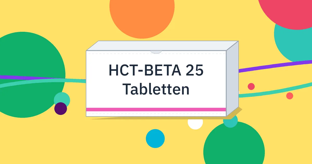 Symbolbild: Packung mit der Aufschrift HCT-BETA 25 Tabletten (PZN 06082298) – Verfügbarkeit und Bezug in Apotheken in Frankfurt am Main