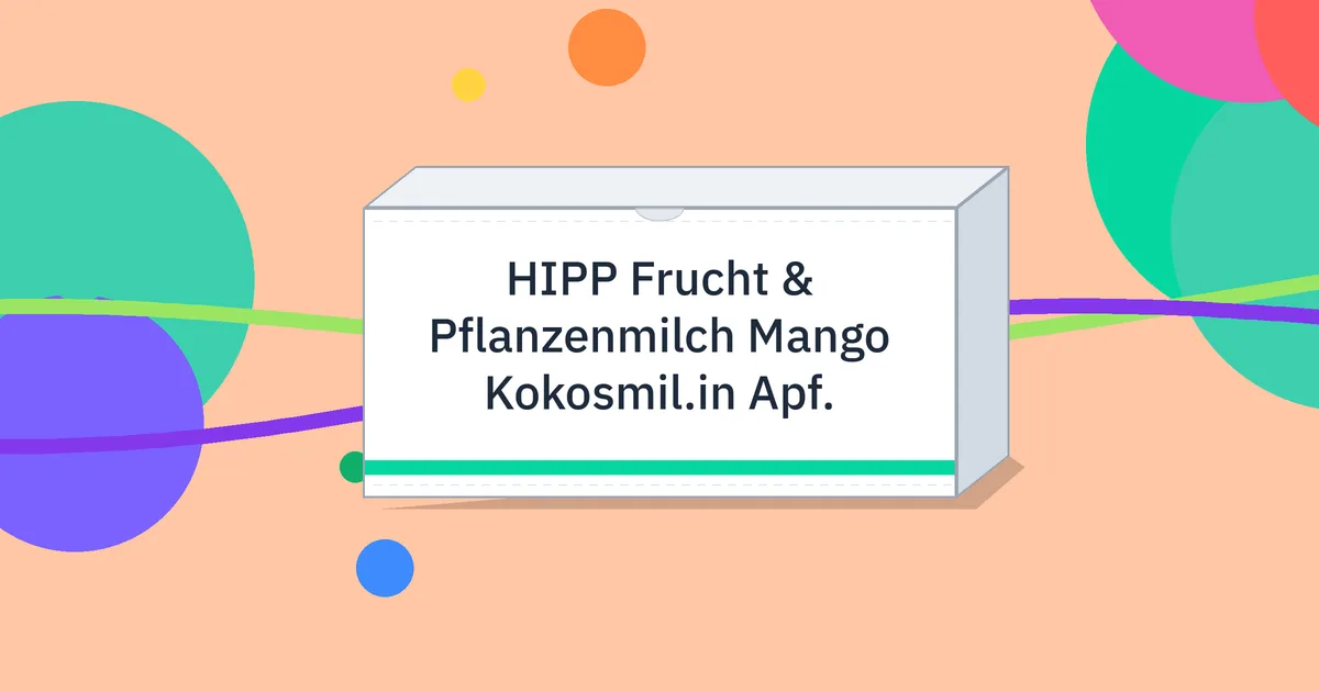 Symbolbild: Packung mit der Aufschrift HIPP Frucht & Pflanzenmilch Mango Kokosmil.in Apf. (PZN 17603990) – Verfügbarkeit und Bezug in Apotheken in Frankfurt am Main