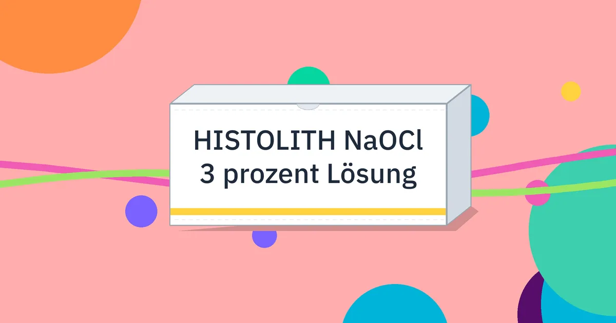 Symbolbild: Packung mit der Aufschrift HISTOLITH NaOCl 3 prozent Lösung (PZN 10832687) – Verfügbarkeit und Bezug in Apotheken in Frankfurt am Main
