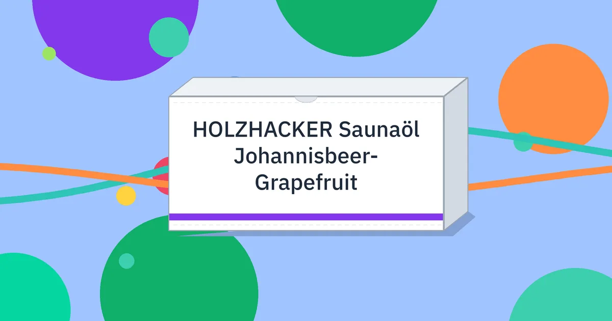 Symbolbild: Packung mit der Aufschrift HOLZHACKER Saunaöl Johannisbeer-Grapefruit (PZN 20892957) – Verfügbarkeit und Bezug in Apotheken in Frankfurt am Main