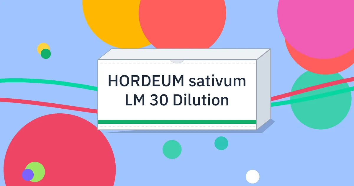 Symbolbild: Packung mit der Aufschrift HORDEUM sativum LM 30 Dilution (PZN 13556064) – Verfügbarkeit und Bezug in Apotheken in Frankfurt am Main
