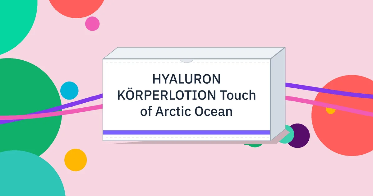 Symbolbild: Packung mit der Aufschrift HYALURON KÖRPERLOTION Touch of Arctic Ocean (PZN 13972874) – Verfügbarkeit und Bezug in Apotheken in Frankfurt am Main
