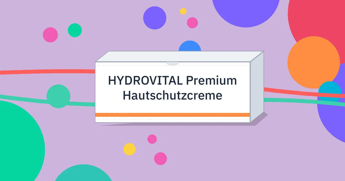 Symbolbild: Packung mit der Aufschrift HYDROVITAL Premium Hautschutzcreme (PZN 12552070) – Verfügbarkeit und Bezug in Apotheken in Frankfurt am Main