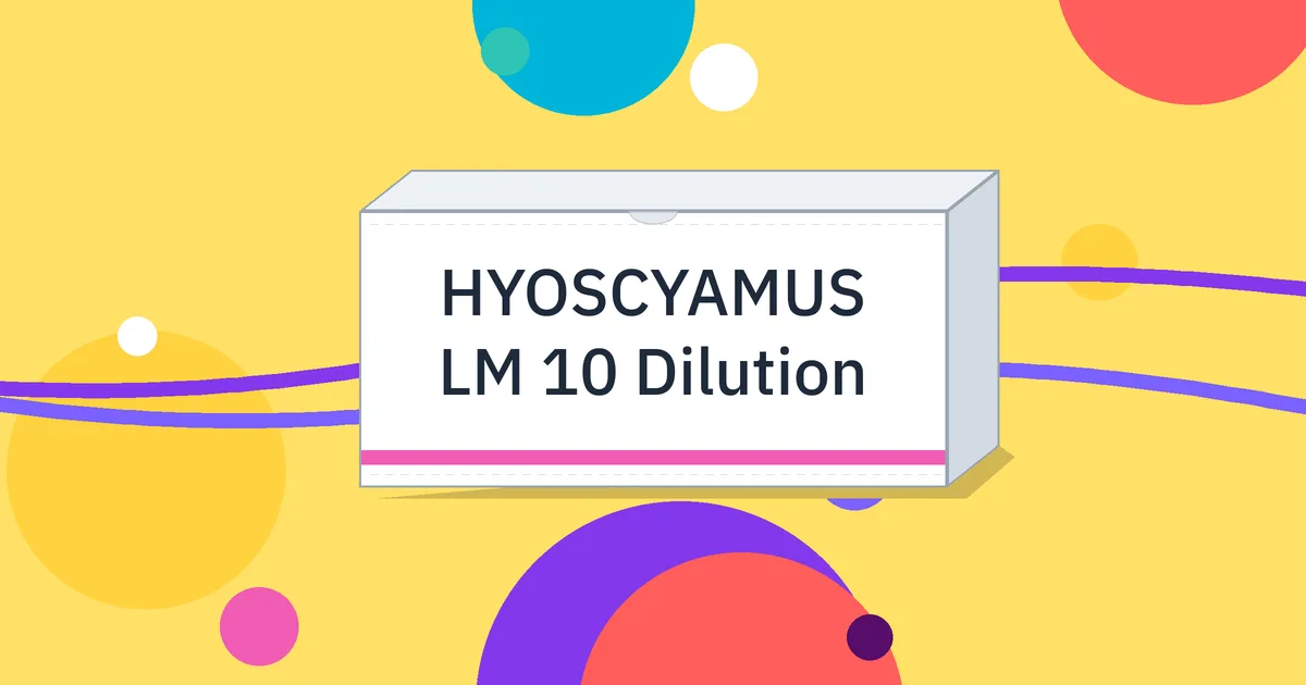 Symbolbild: Packung mit der Aufschrift HYOSCYAMUS LM 10 Dilution (PZN 12890542) – Verfügbarkeit und Bezug in Apotheken in Frankfurt am Main