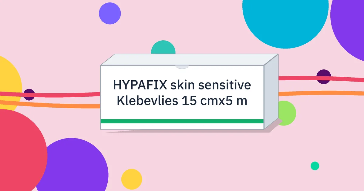 Symbolbild: Packung mit der Aufschrift HYPAFIX skin sensitive Klebevlies 15 cmx5 m (PZN 19095262) – Verfügbarkeit und Bezug in Apotheken in Frankfurt am Main