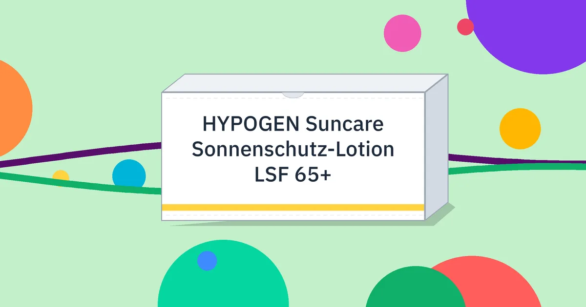 Symbolbild: Packung mit der Aufschrift HYPOGEN Suncare Sonnenschutz-Lotion LSF 65+ (PZN 19392149) – Verfügbarkeit und Bezug in Apotheken in Frankfurt am Main