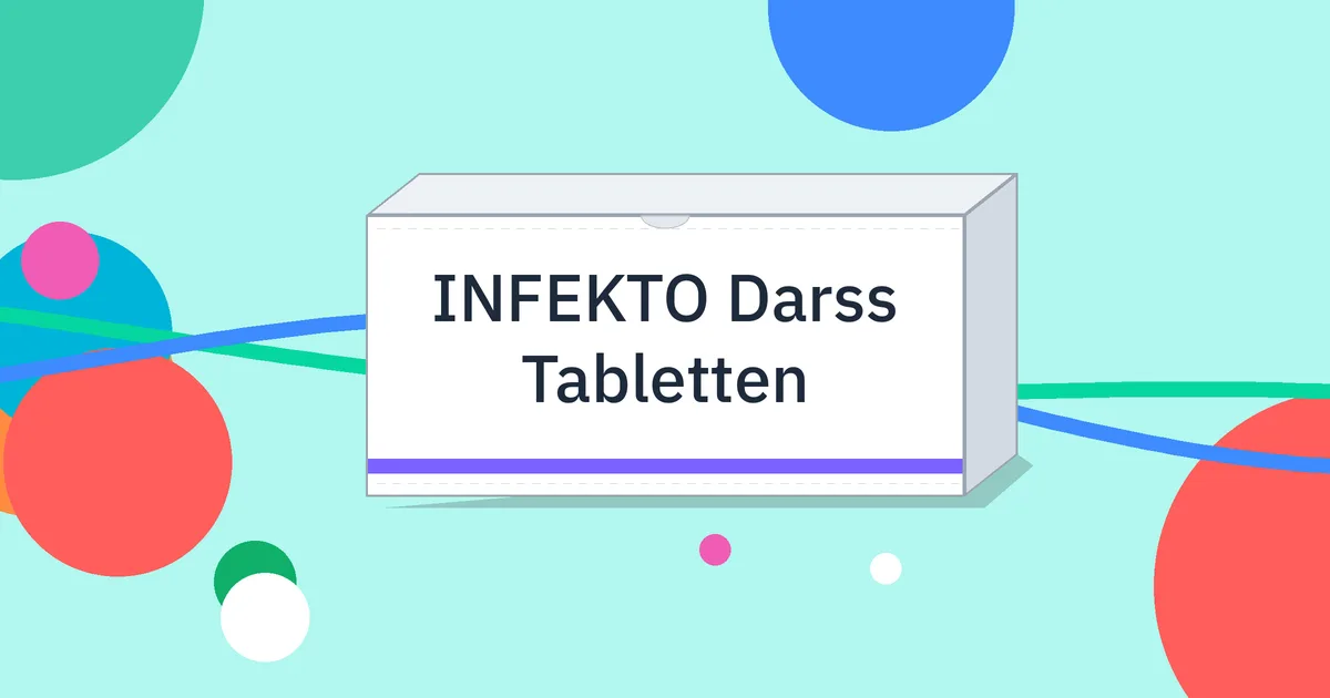 Symbolbild: Packung mit der Aufschrift INFEKTO Darss Tabletten (PZN 08489124) – Verfügbarkeit und Bezug in Apotheken in Frankfurt am Main