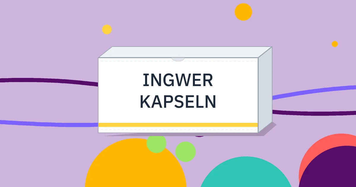 Symbolbild: Packung mit der Aufschrift INGWER KAPSELN (PZN 17876848) – Verfügbarkeit und Bezug in Apotheken in Frankfurt am Main