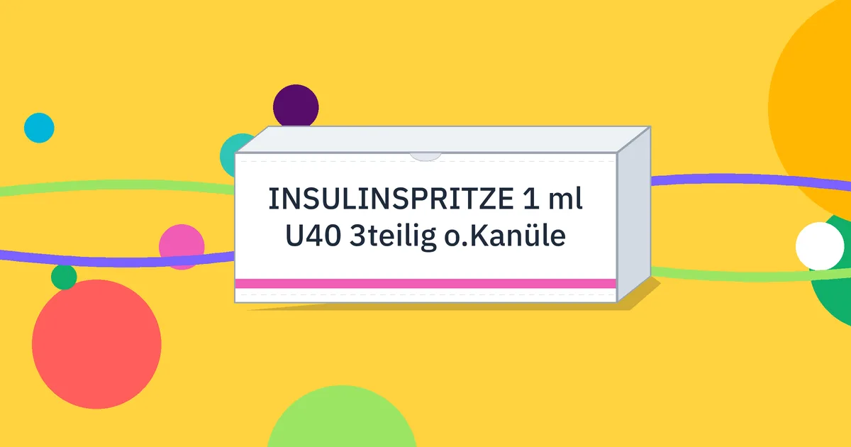 Symbolbild: Packung mit der Aufschrift INSULINSPRITZE 1 ml U40 3teilig o.Kanüle (PZN 10406542) – Verfügbarkeit und Bezug in Apotheken in Frankfurt am Main