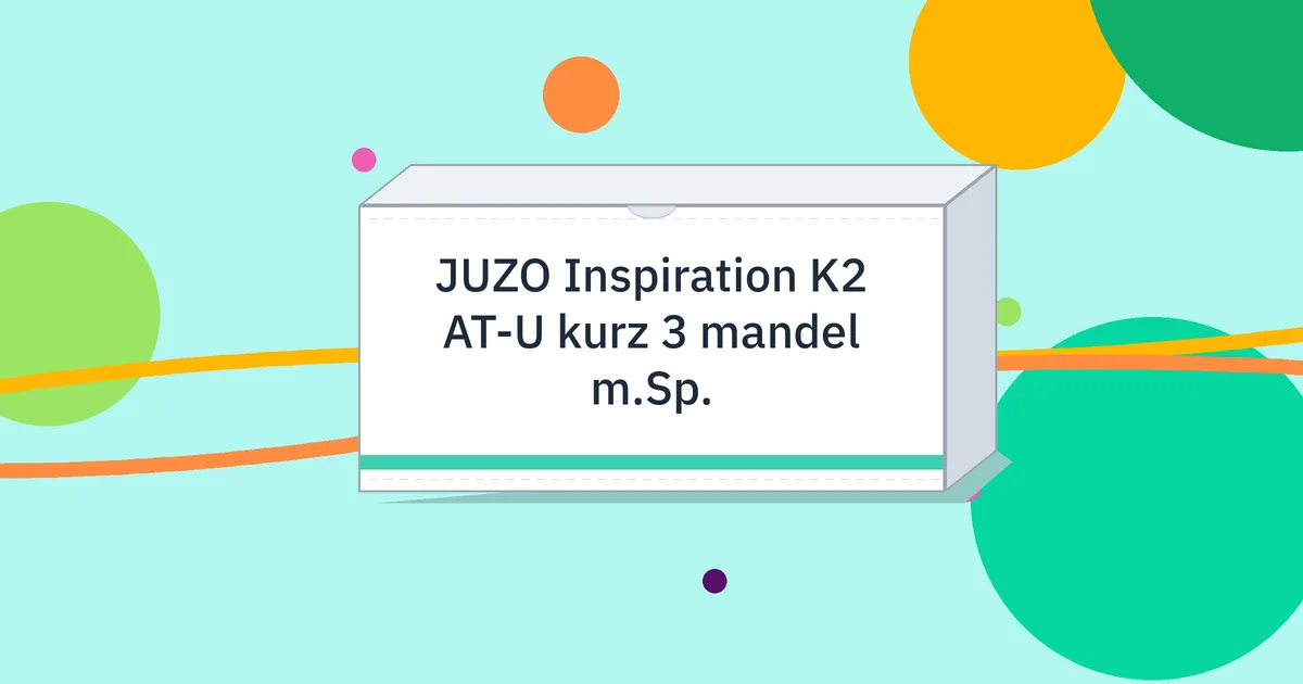 Symbolbild: Packung mit der Aufschrift JUZO Inspiration K2 AT-U kurz 3 mandel m.Sp. (PZN 14929136) – Verfügbarkeit und Bezug in Apotheken in Frankfurt am Main