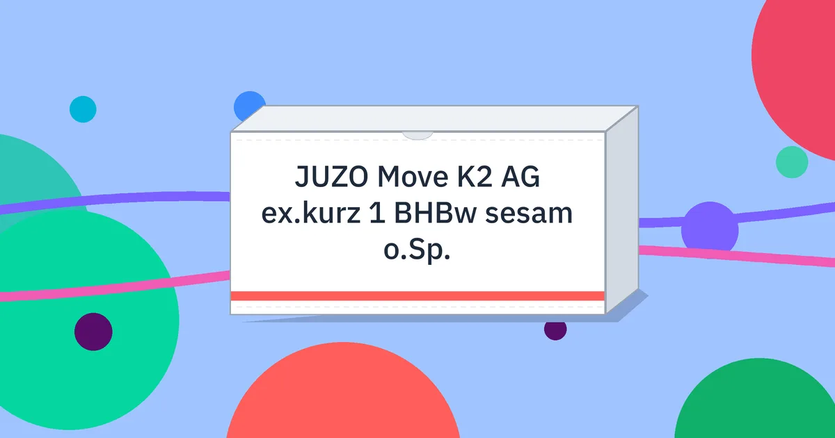 Symbolbild: Packung mit der Aufschrift JUZO Move K2 AG ex.kurz 1 BHBw sesam o.Sp. (PZN 18534328) – Verfügbarkeit und Bezug in Apotheken in Frankfurt am Main