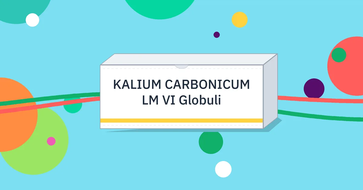 Symbolbild: Packung mit der Aufschrift KALIUM CARBONICUM LM VI Globuli (PZN 02659499) – Verfügbarkeit und Bezug in Apotheken in Frankfurt am Main