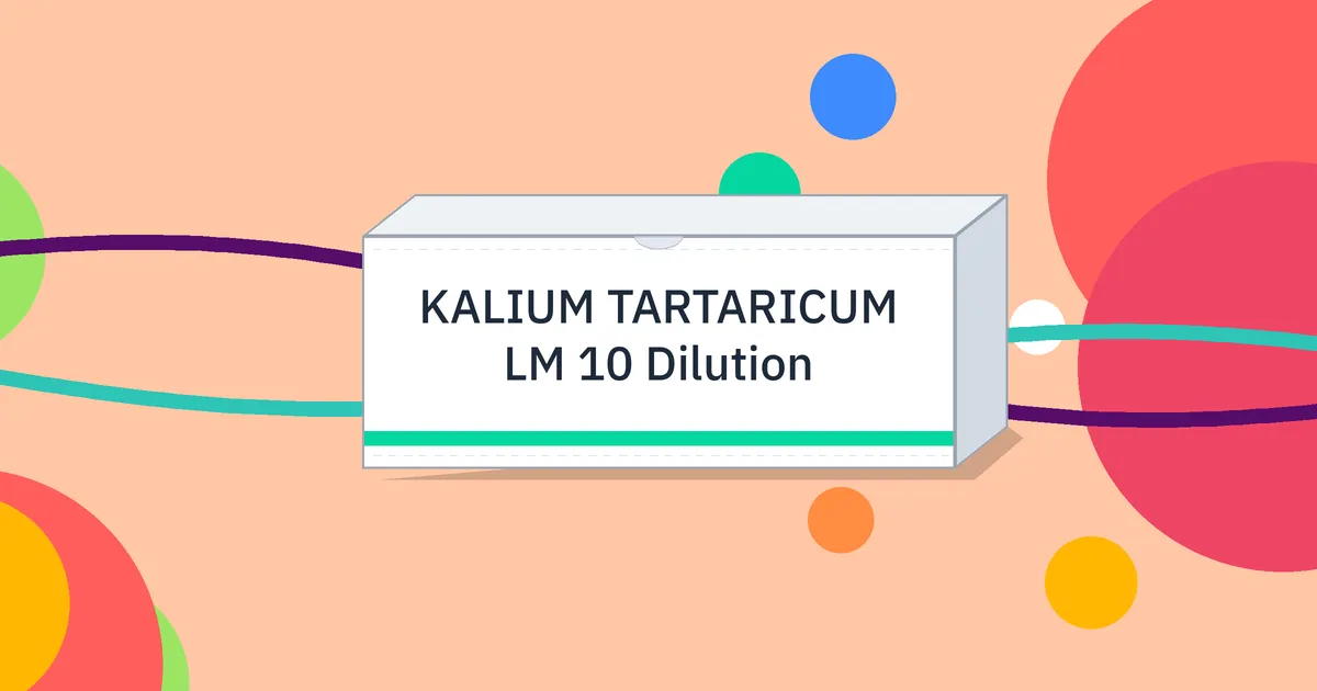 Symbolbild: Packung mit der Aufschrift KALIUM TARTARICUM LM 10 Dilution (PZN 12926719) – Verfügbarkeit und Bezug in Apotheken in Frankfurt am Main