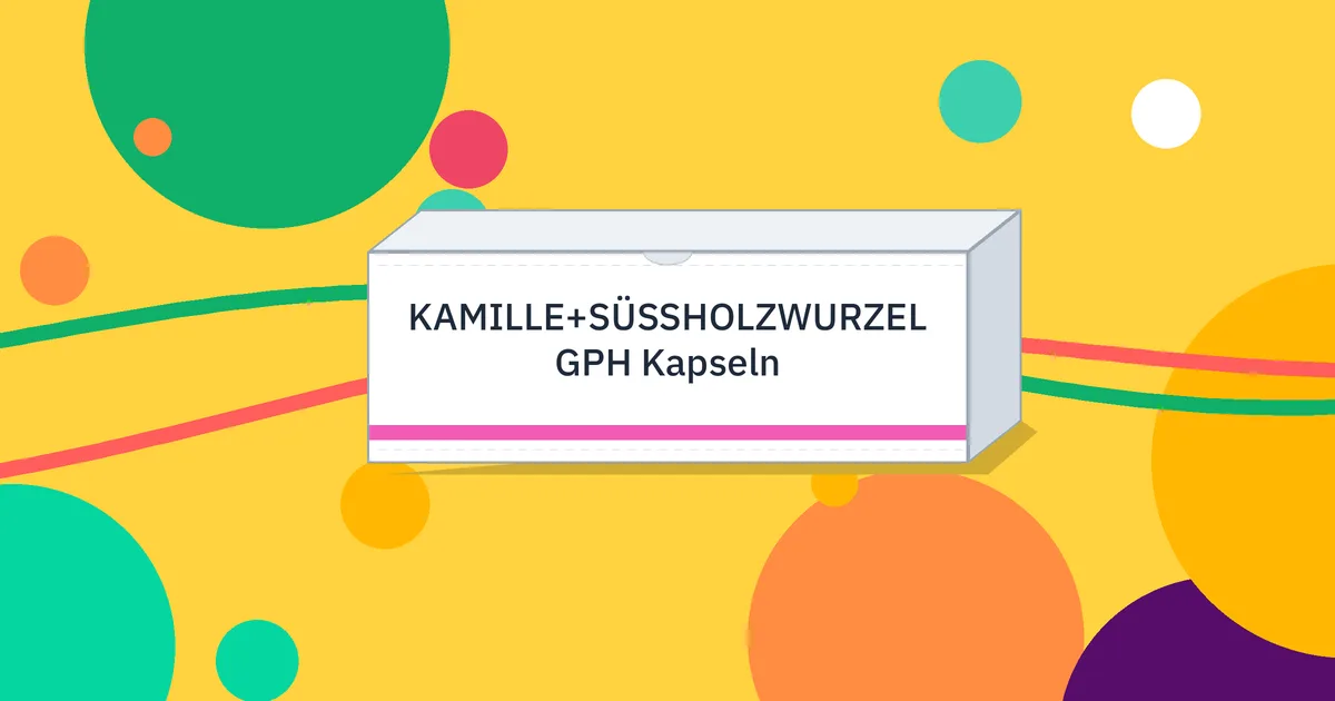 Symbolbild: Packung mit der Aufschrift KAMILLE+SÜSSHOLZWURZEL GPH Kapseln (PZN 05530398) – Verfügbarkeit und Bezug in Apotheken in Frankfurt am Main